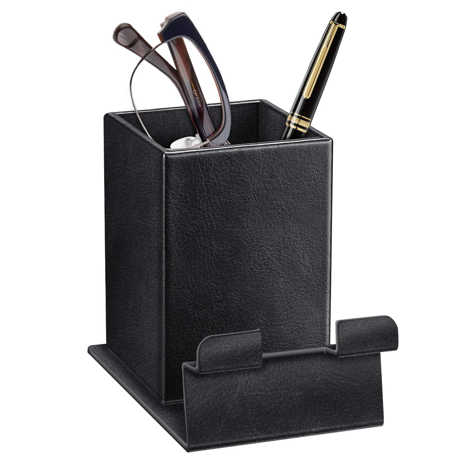 Fintie Vegan Leather Phone Stand Desktop Organizer, Eyeglasses Holder ...