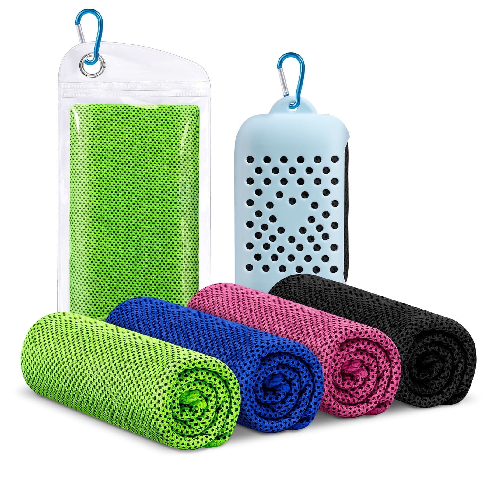 Finvizo 4 Pack Cooling Towels for Neck: Cool Towel Workout Sweat Towel ...