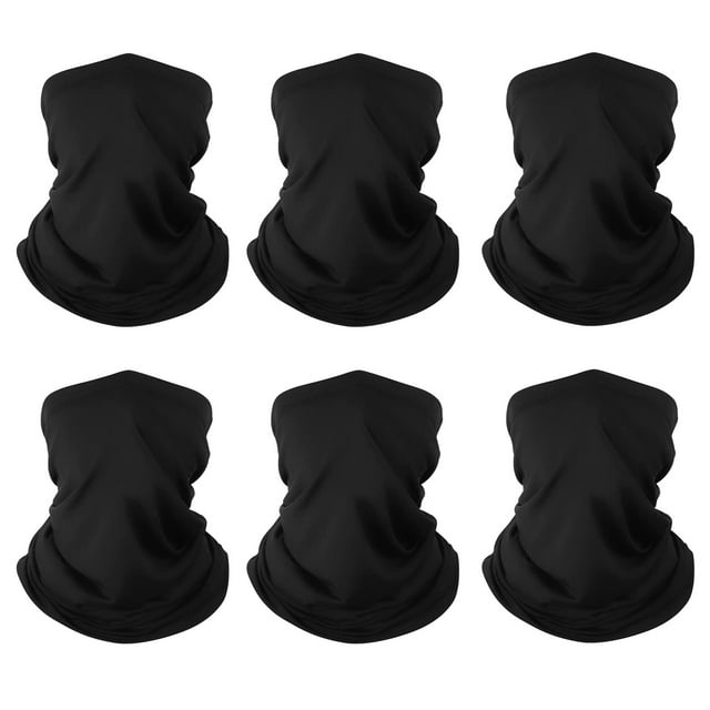 Finvizo 6 Pack Neck Gaiter Bandana Face Mask Cooling Gator Mask Face ...