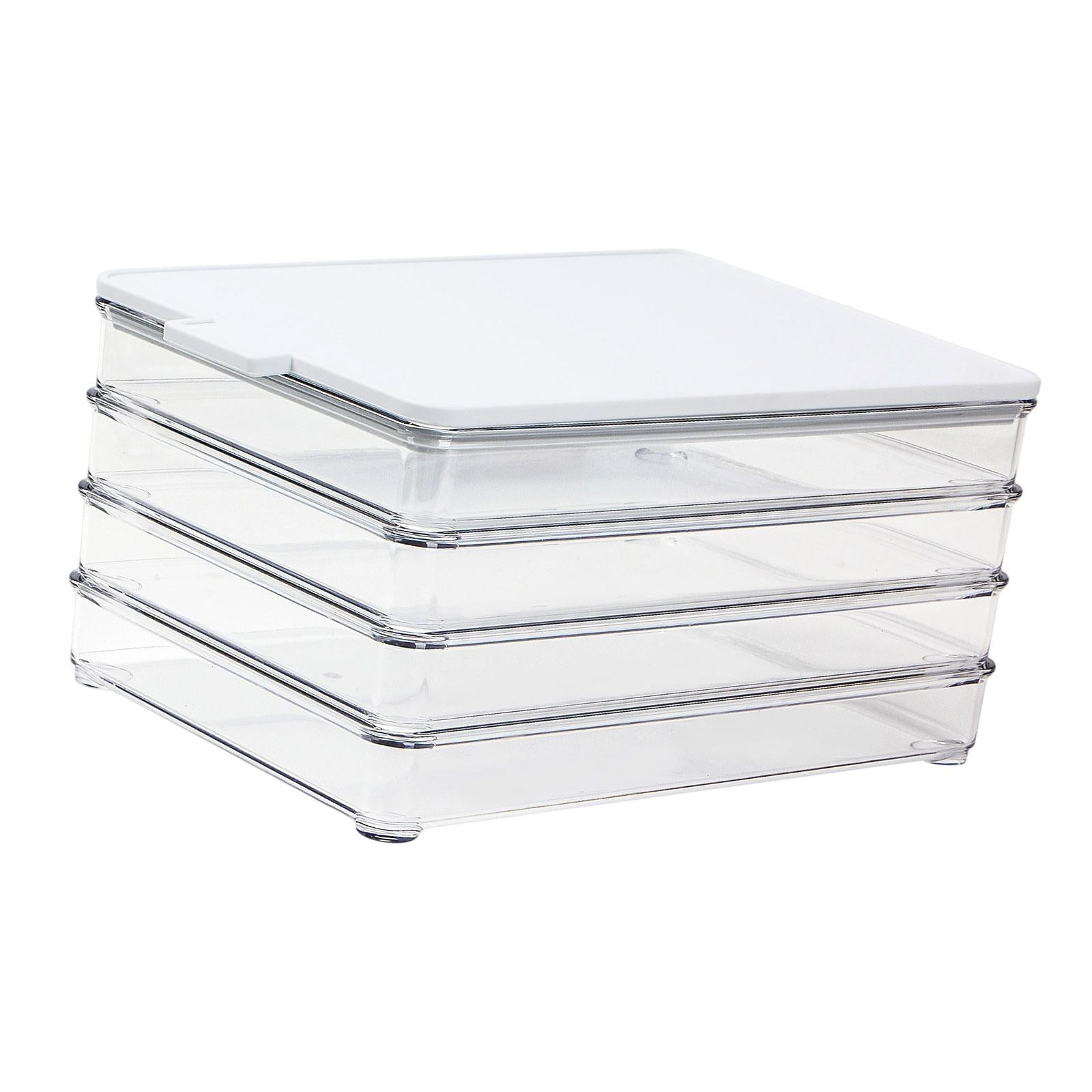 Fiocias Airtight Stackable Fridge Meat Container Refrigerator Organizer ...