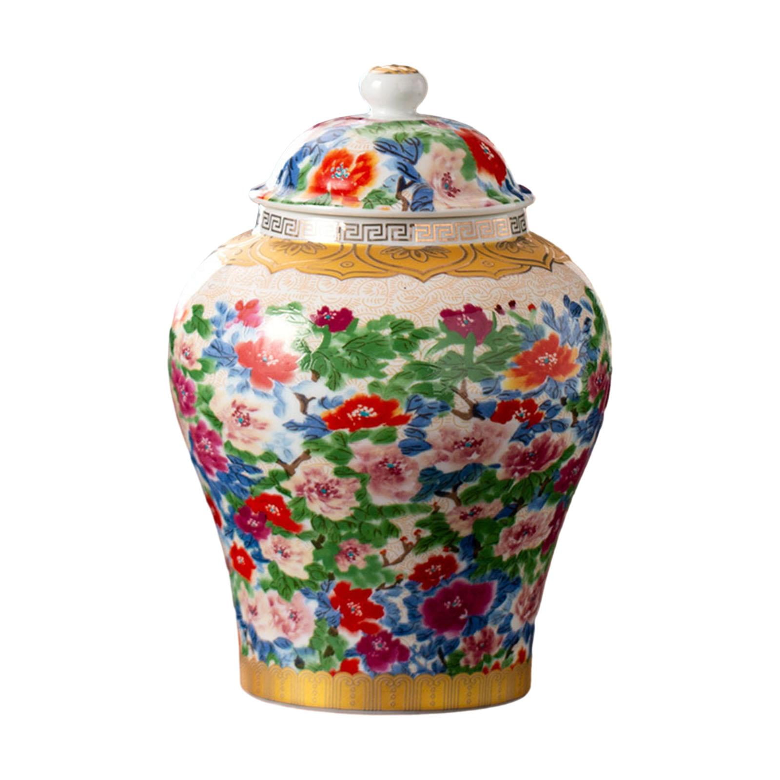 Fiocias Ceramic Flower Vase Storage Pot Can Porcelain Jar Tea Canister ...