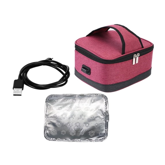Fiocias Heated Lunch Box Food Heating Bag Meals Reheating with Zipper ...