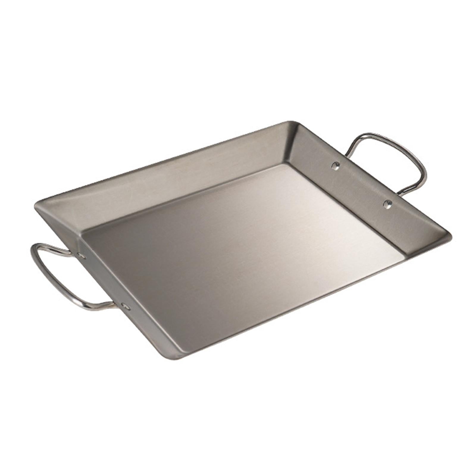 Fiocias Stainless Steel Seafood Plate Portable Rectangular Grilling Pan ...