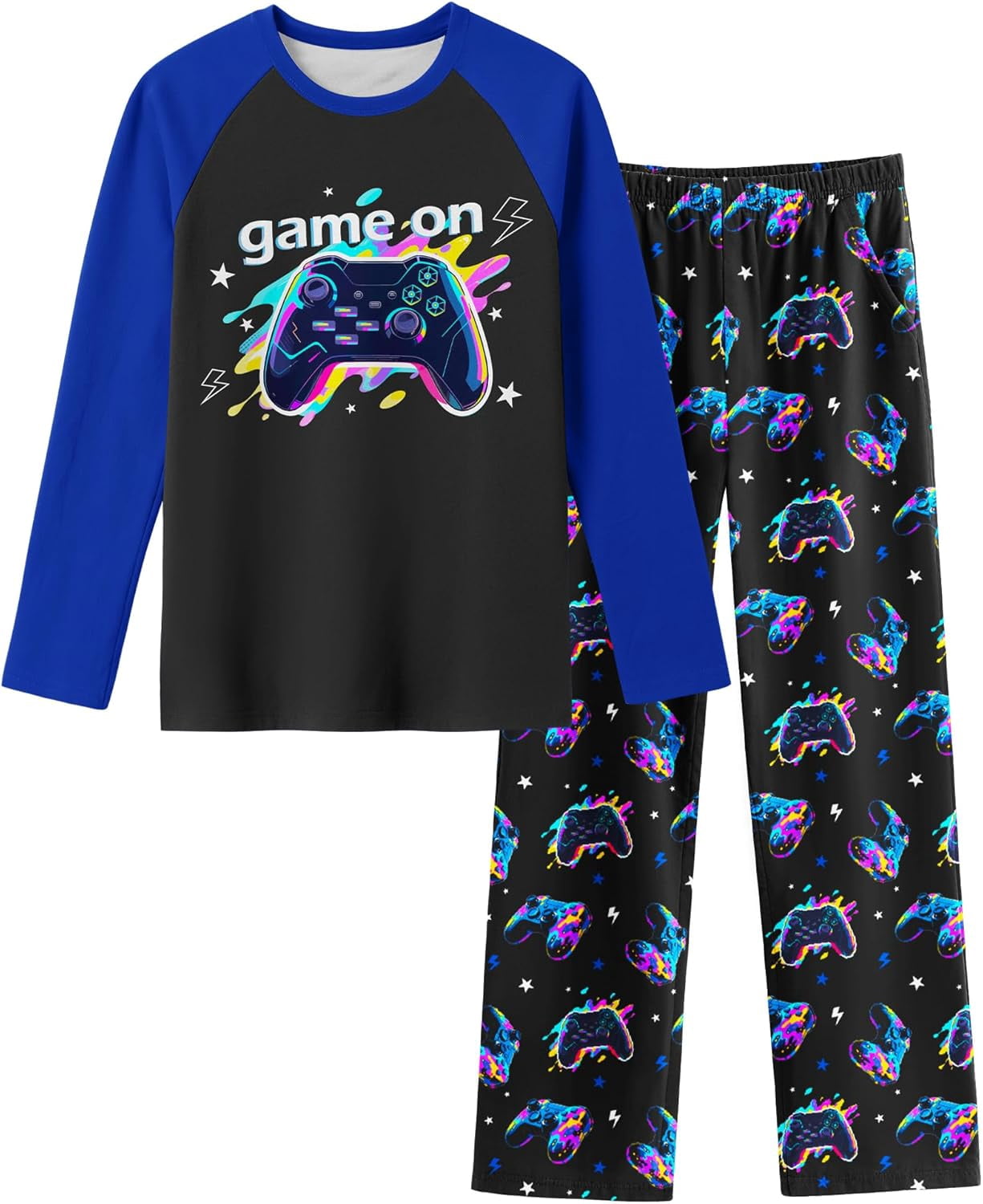 Fiodrimy Boys Pajamas Big Boys Long Sleeves and Pants Pajamas 2-Piece ...