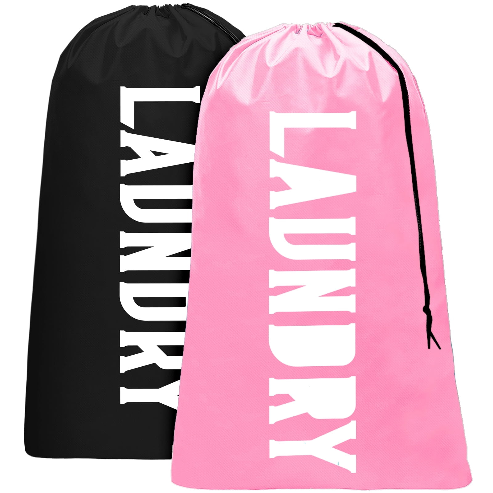 Fiodrimy Students Durable Nylon Drawstring Travel Laundry Bag with ...