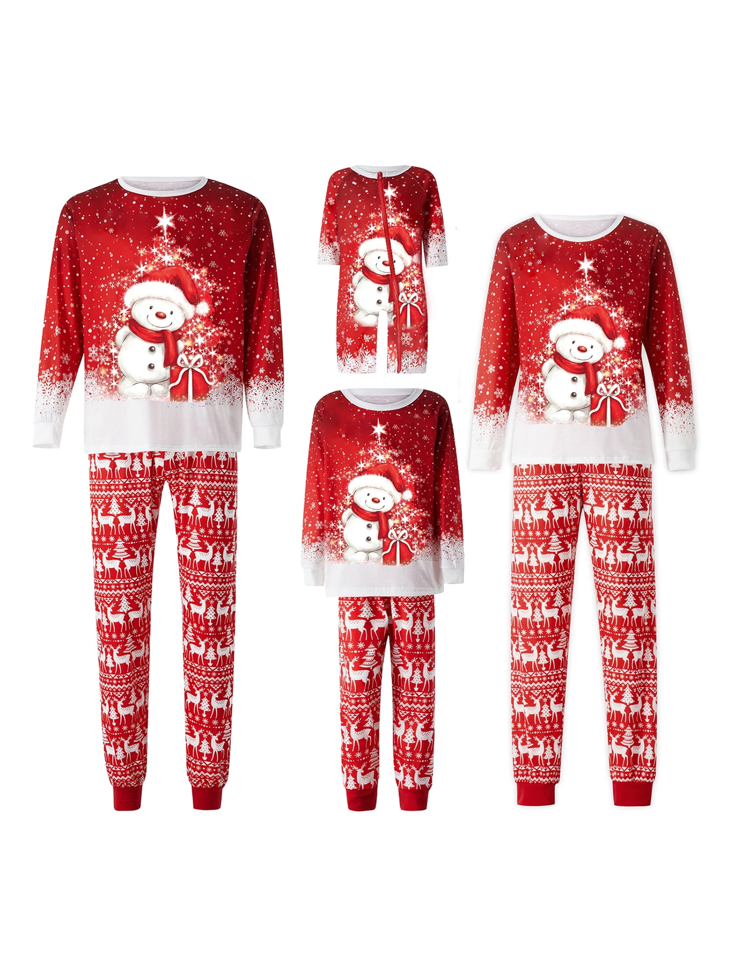 Fiomva 2023 Family Christmas Pjs Matching Sets Christmas Pajamas Long ...