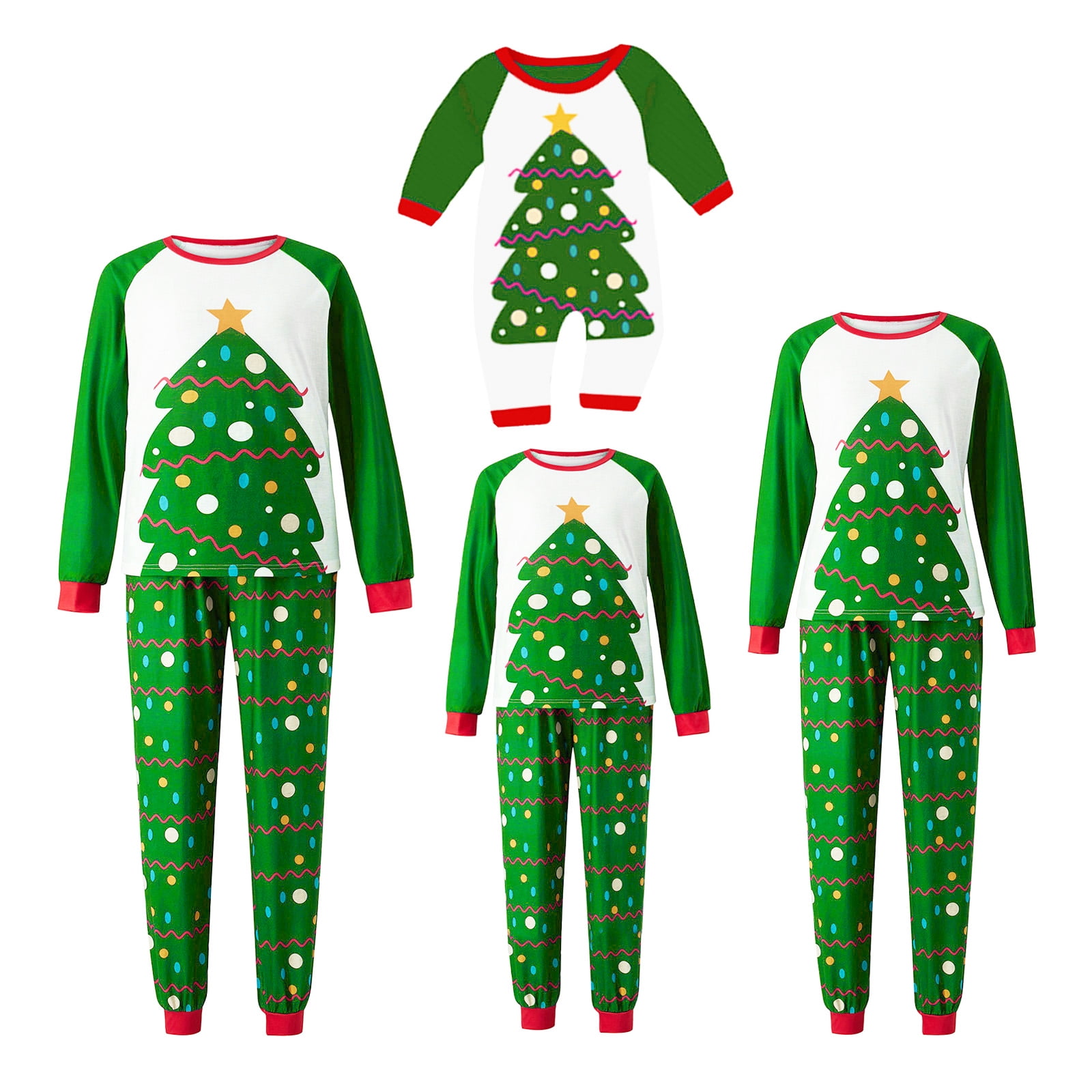Fiomva 2023 Family Christmas Pjs Matching Sets Christmas Pajamas Long ...