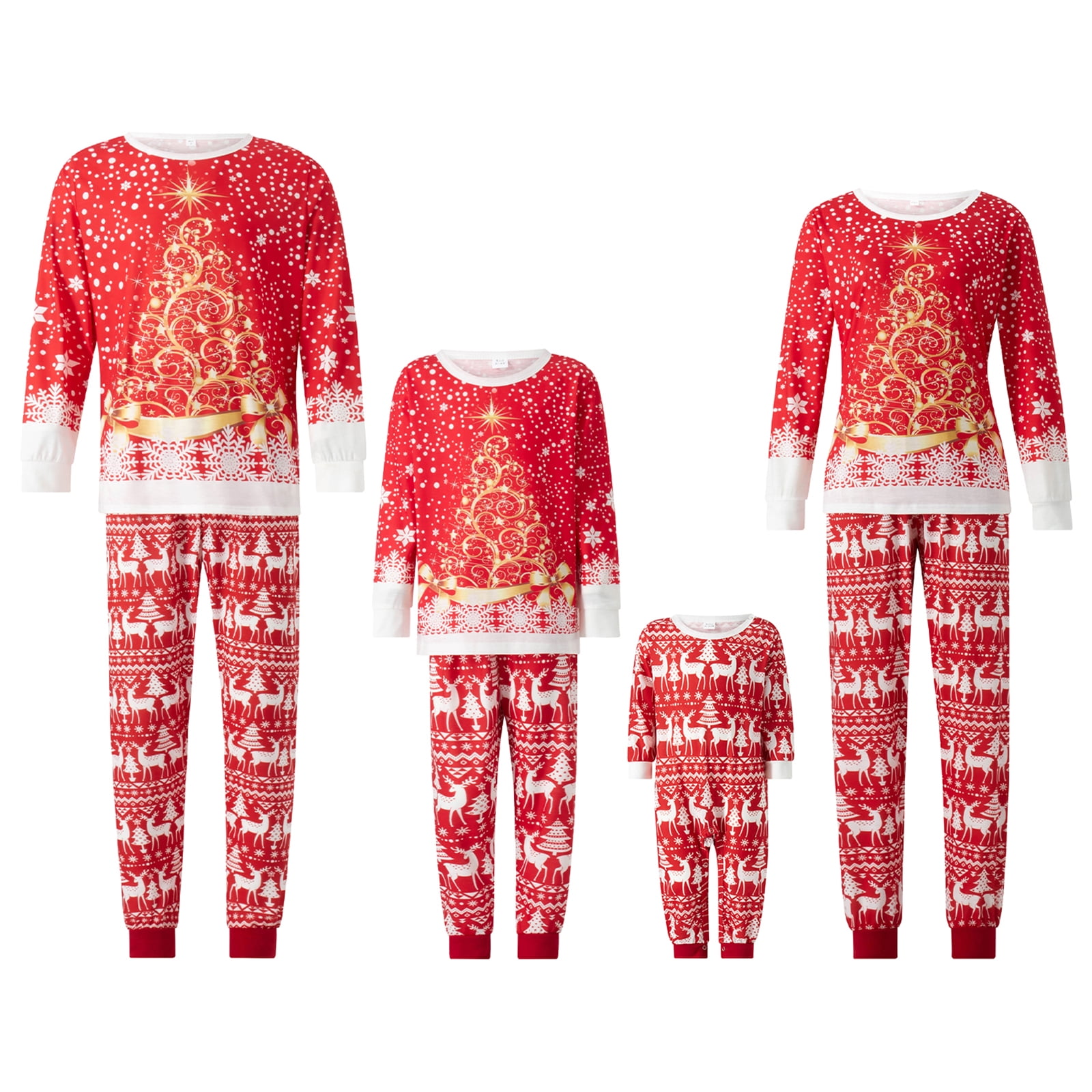 Fiomva Christmas Family Pajamas Holiday Christma Pajama Family Matching ...