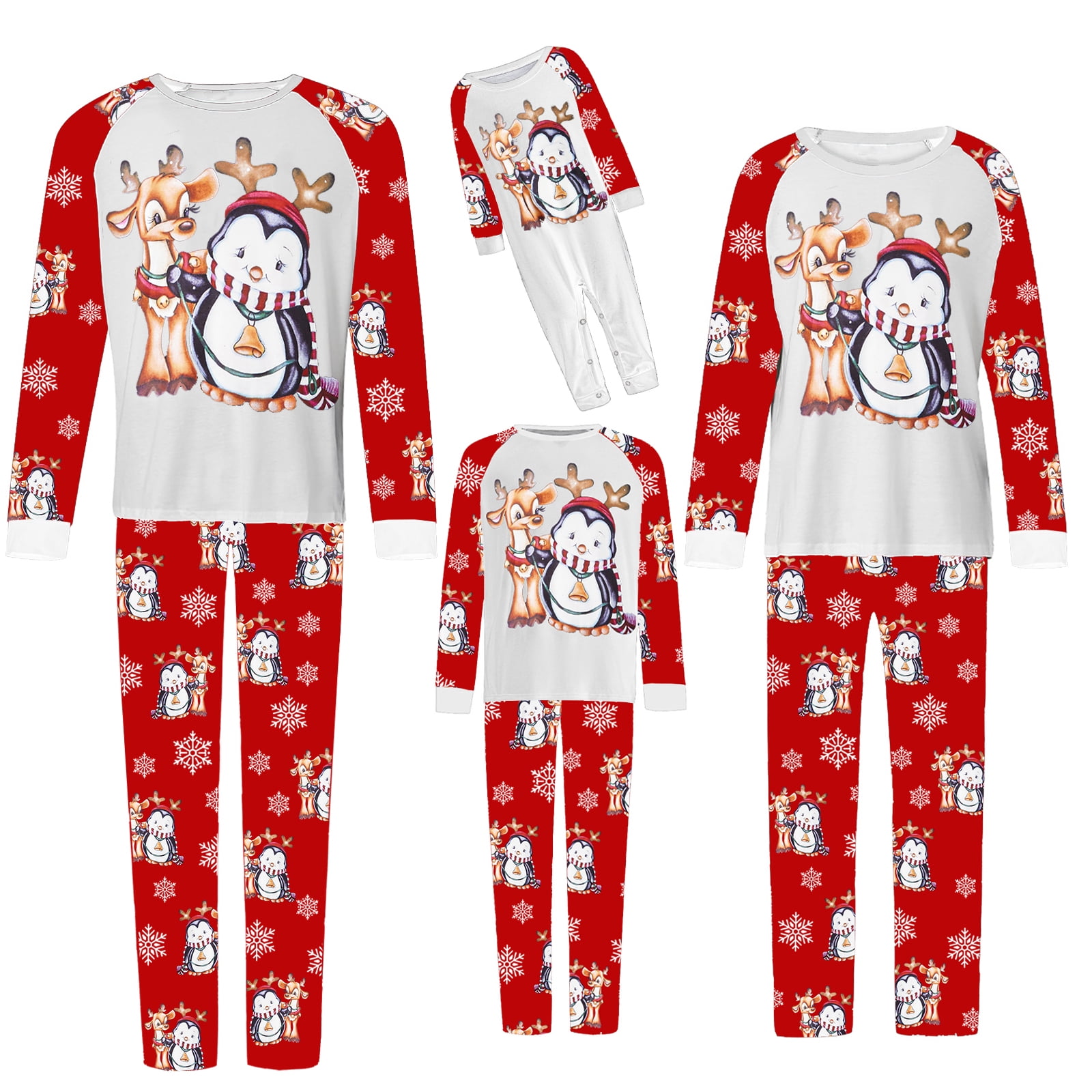 Fiomva Matching Family Christmas Pajama Sets Womens Mens Kids Pjs Long ...