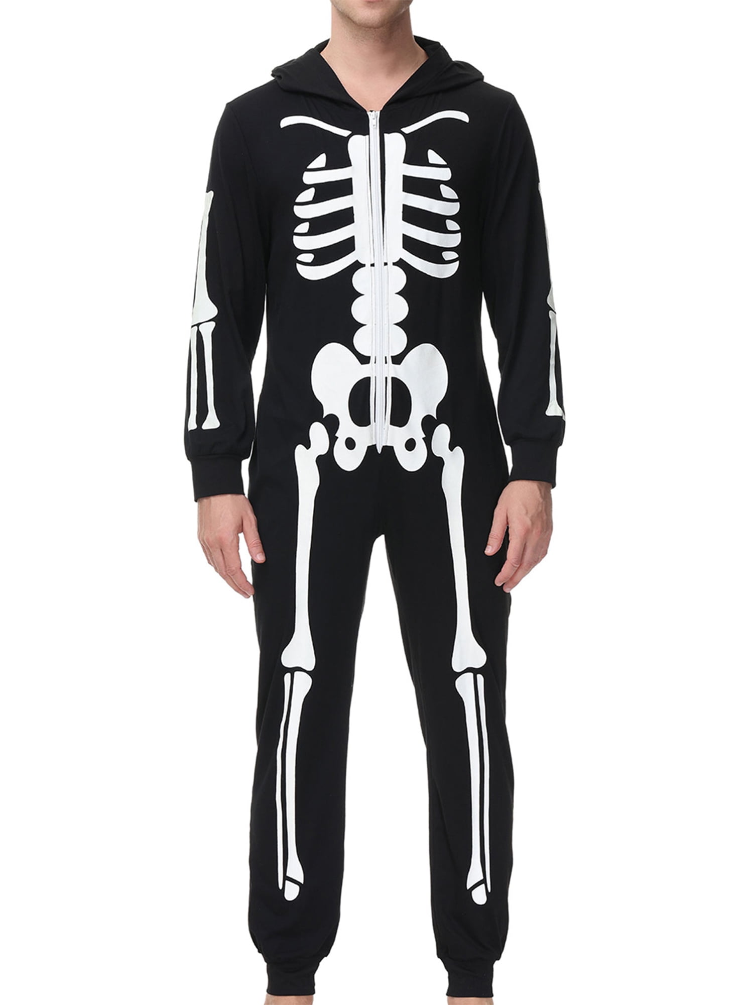 Fiomva Matching Family Pajamas Sets Skeleton Glow in Dark Jumpsuit ...