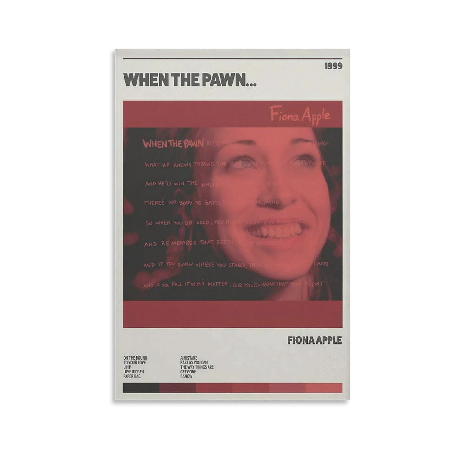 Fiona Apple When The Pewn Poster 5 Print Photo Art Painting Canvas ...