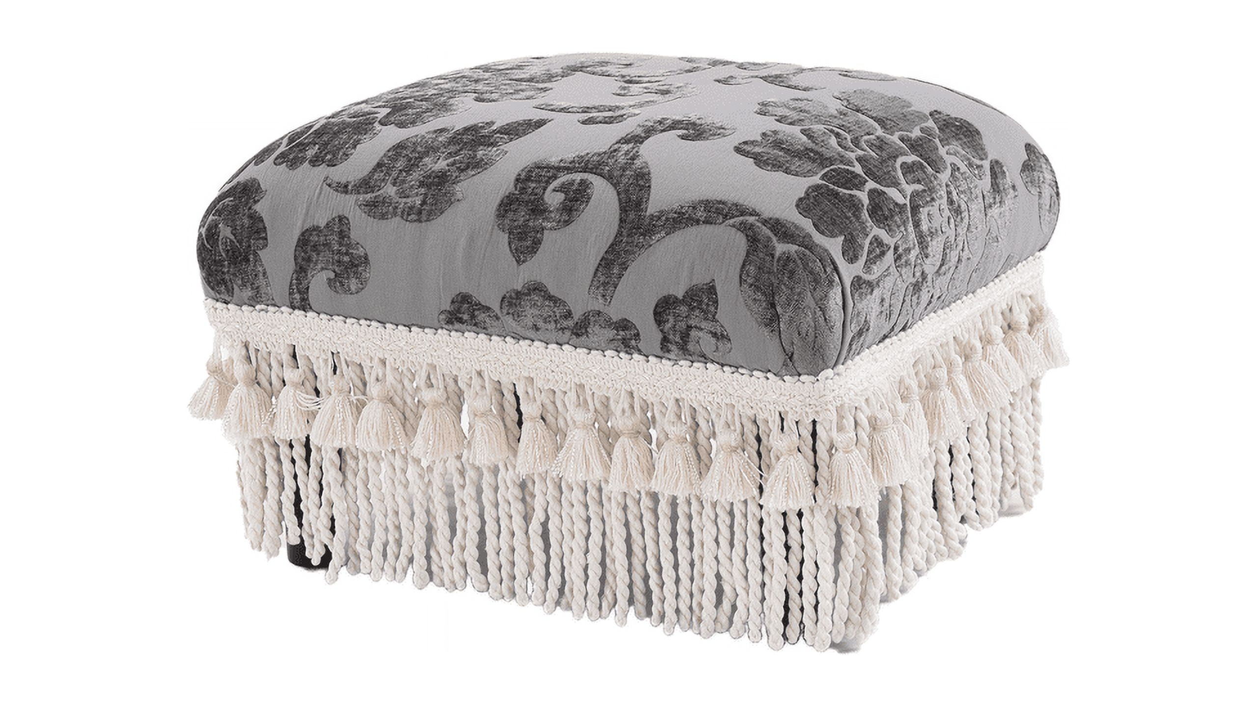 Fiona Traditional Decorative Footstool, Ash Grey Floral - Walmart.com