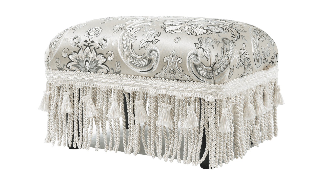 Fiona Traditional Decorative Footstool, Silver Paisley - Walmart.com