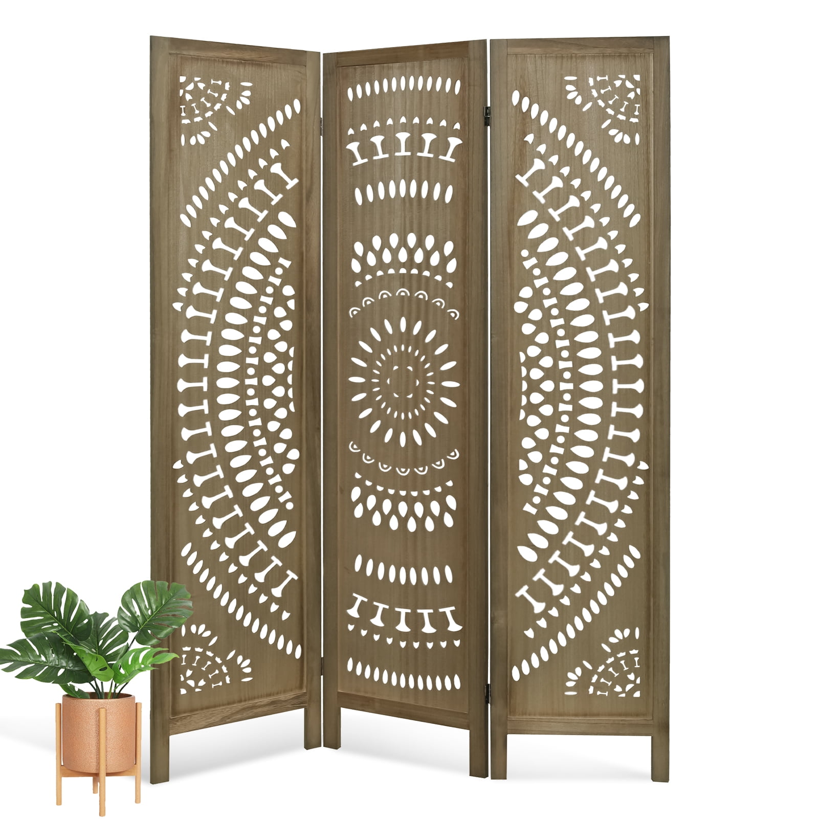 Fionafurn 3 Panel Room Divider Screen,collapsible with Intricately ...