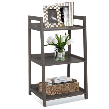 Fionafurn A-Shaped 4-Tier Bookshelf, Modern Wooden Ladder Shelf Open ...