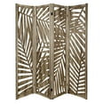 Fionafurn 4 Panel Carved Room Divider,Wooden Folding Decorative Privacy ...