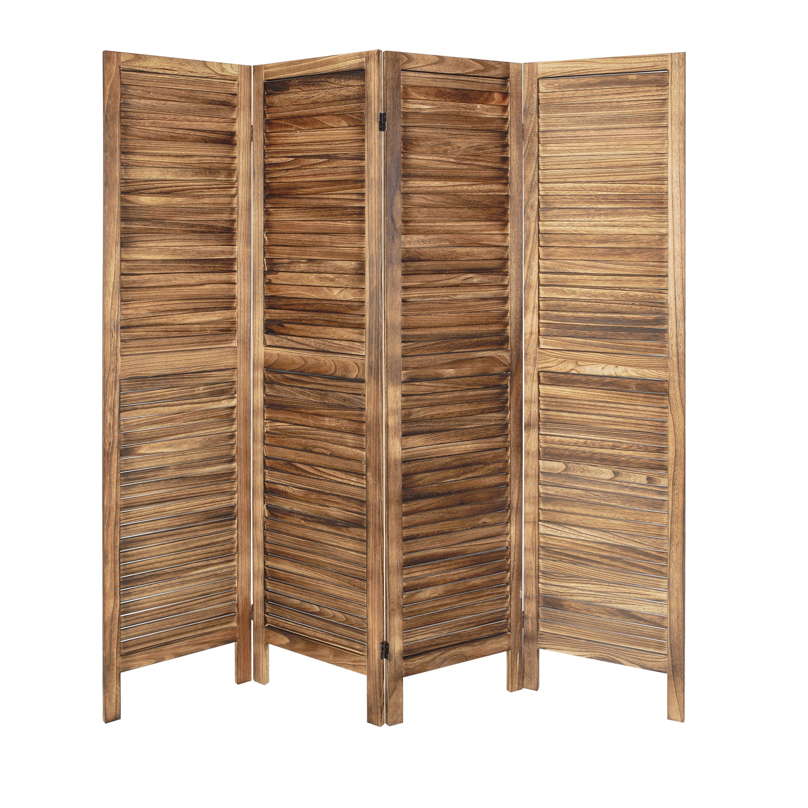 Fionafurn 4 Panel Room Divider, Folding Room Divider, Wood Freestanding ...