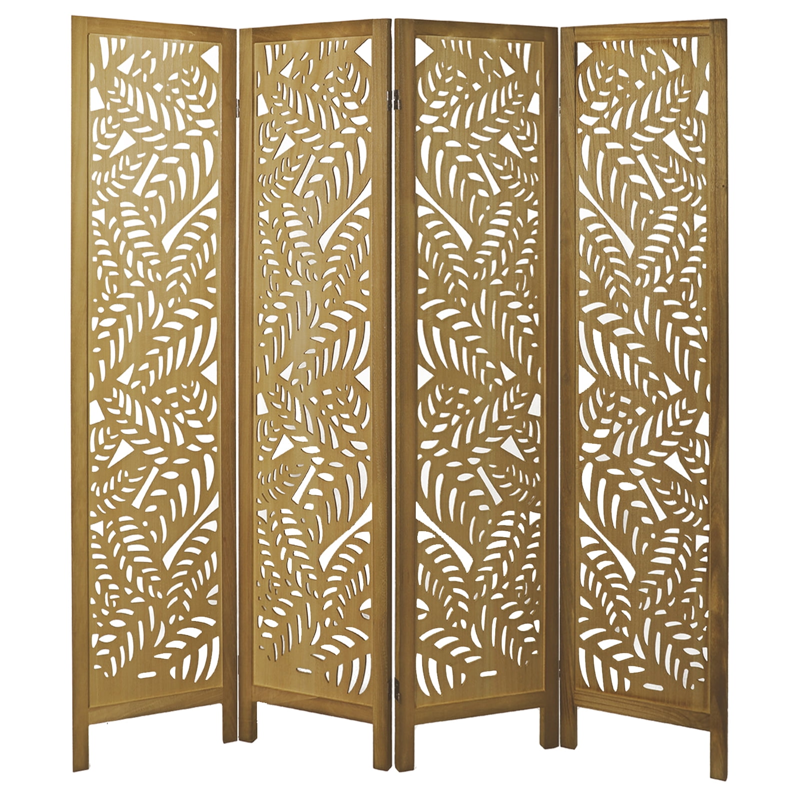 Fionafurn 4 Panel Wooden Room Divider, Cutout Room Dividers and Folding ...