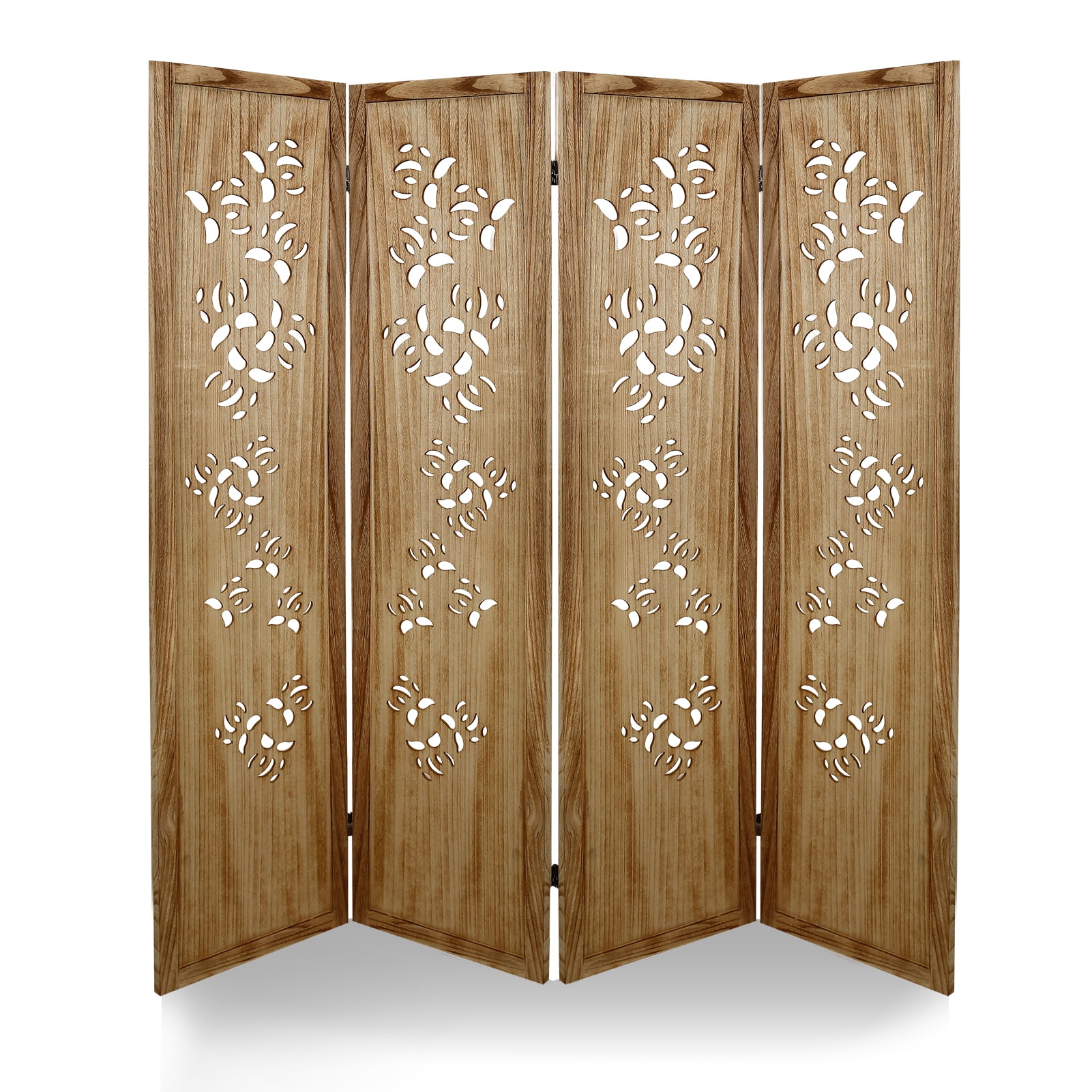 Fionafurn 4 Panel Wooden Room Divider, Cutout Room Dividers and Folding ...