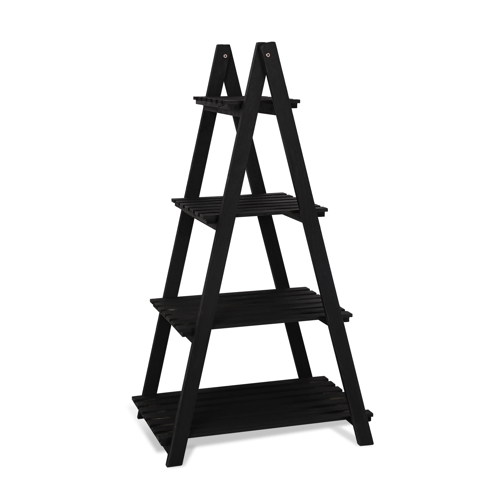 Fionafurn Black 4-Tier 40'' Ladder Shelf Bookshelf - Walmart.com