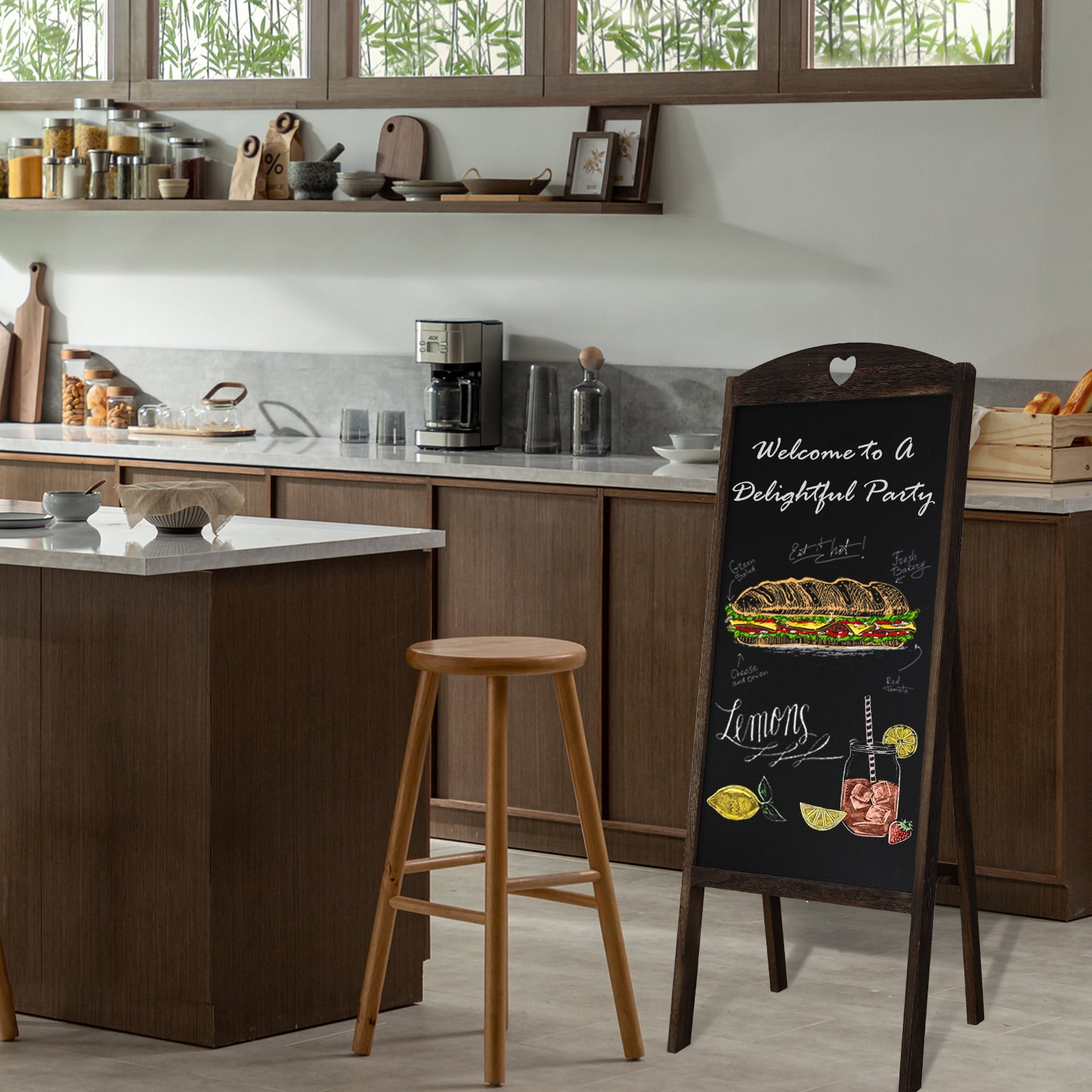 Fionafurn 42"(H) Chalkboard Outside A-frame Free Standing Easel ...