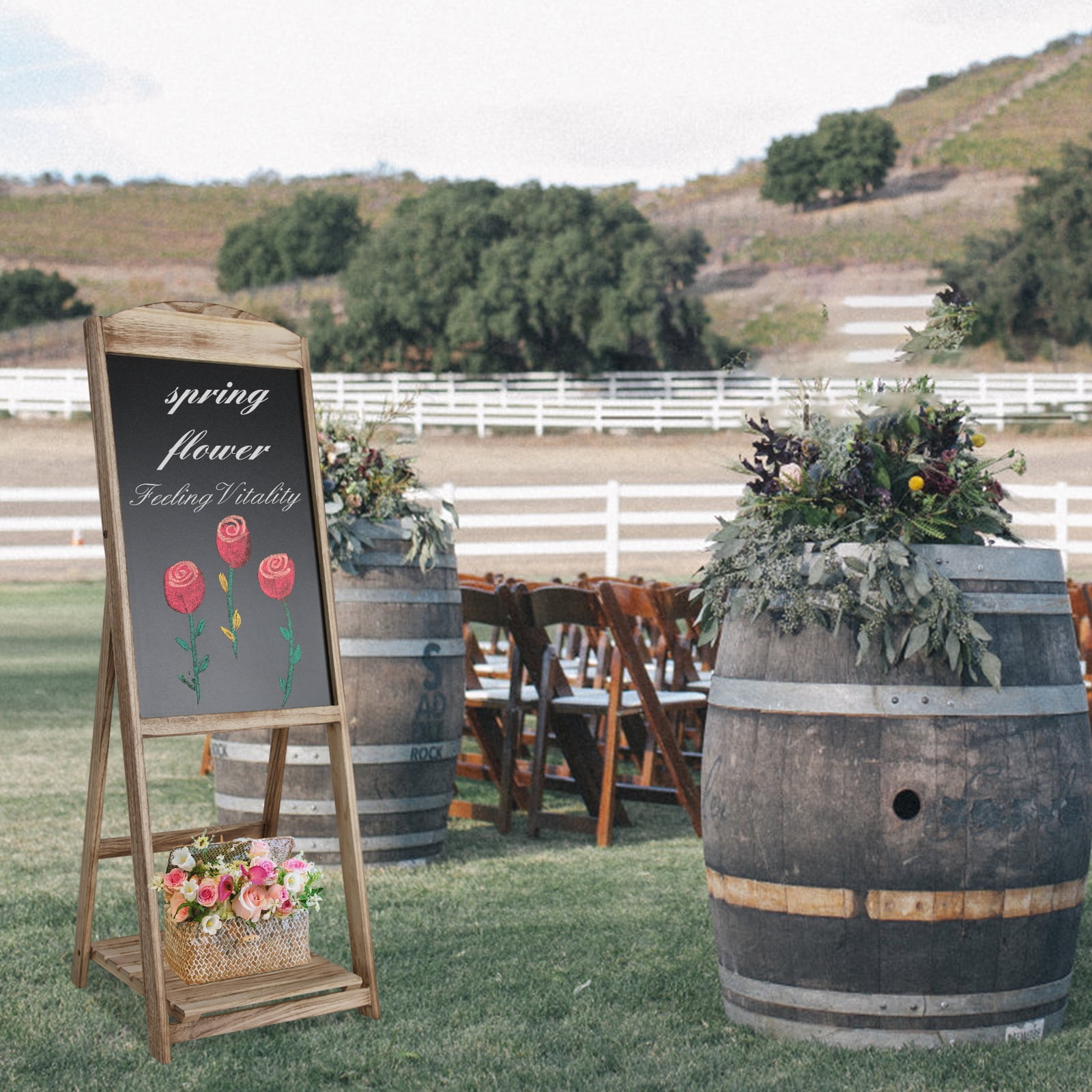 Fionafurn 45"(H) Chalkboard Outside A-frame Free Standing Easel ...