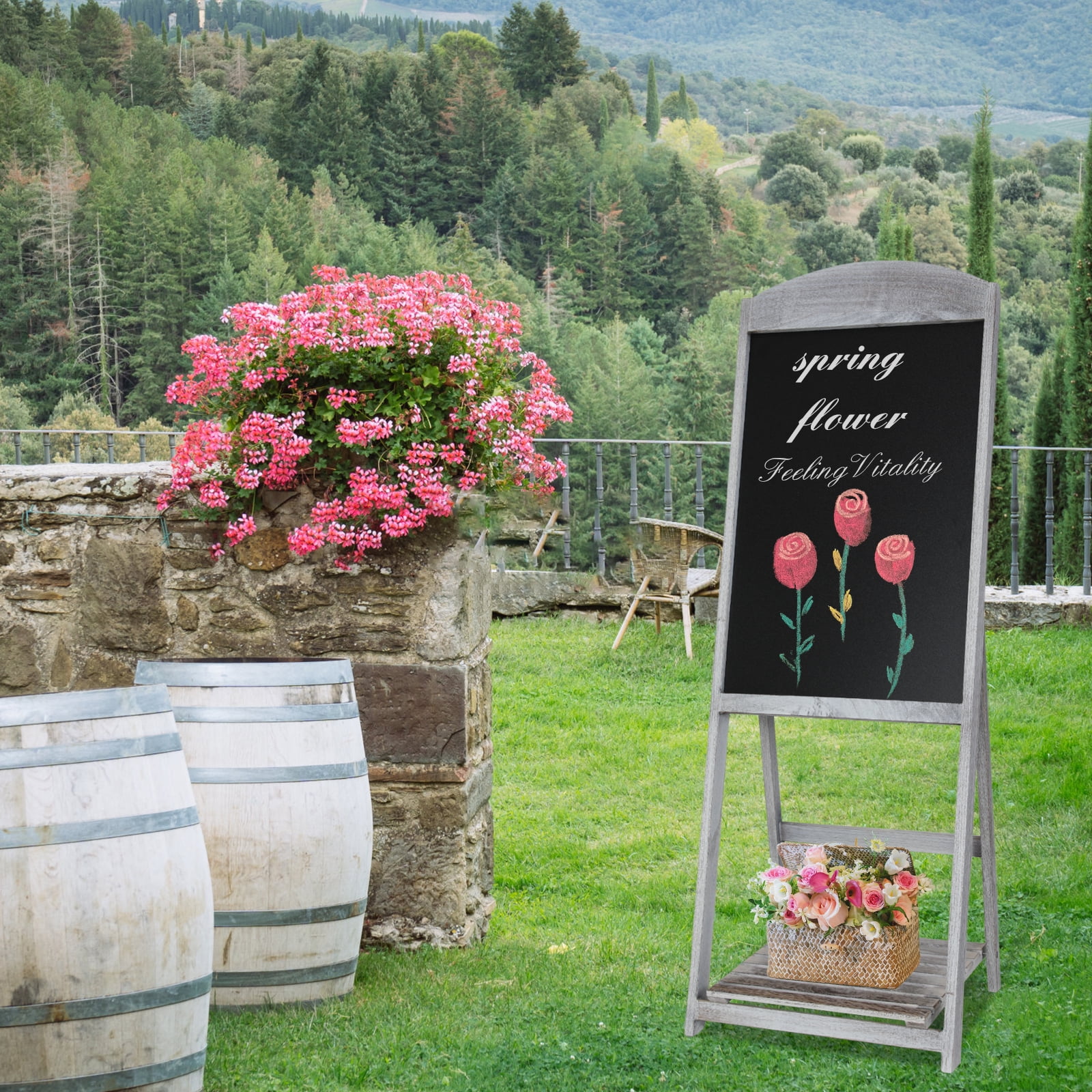 Fionafurn 45"(H) Chalkboard Outside A-frame Free Standing Easel ...