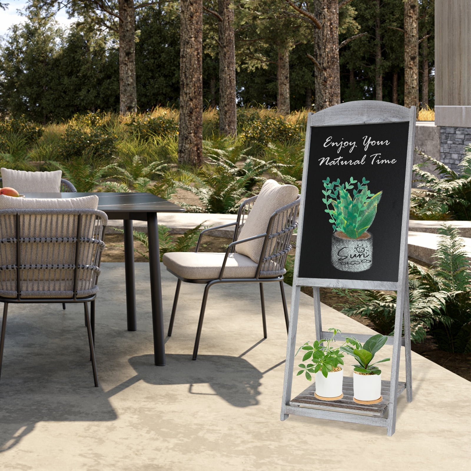 Fionafurn 45"(H) Chalkboard Outside A-frame Free Standing Easel ...