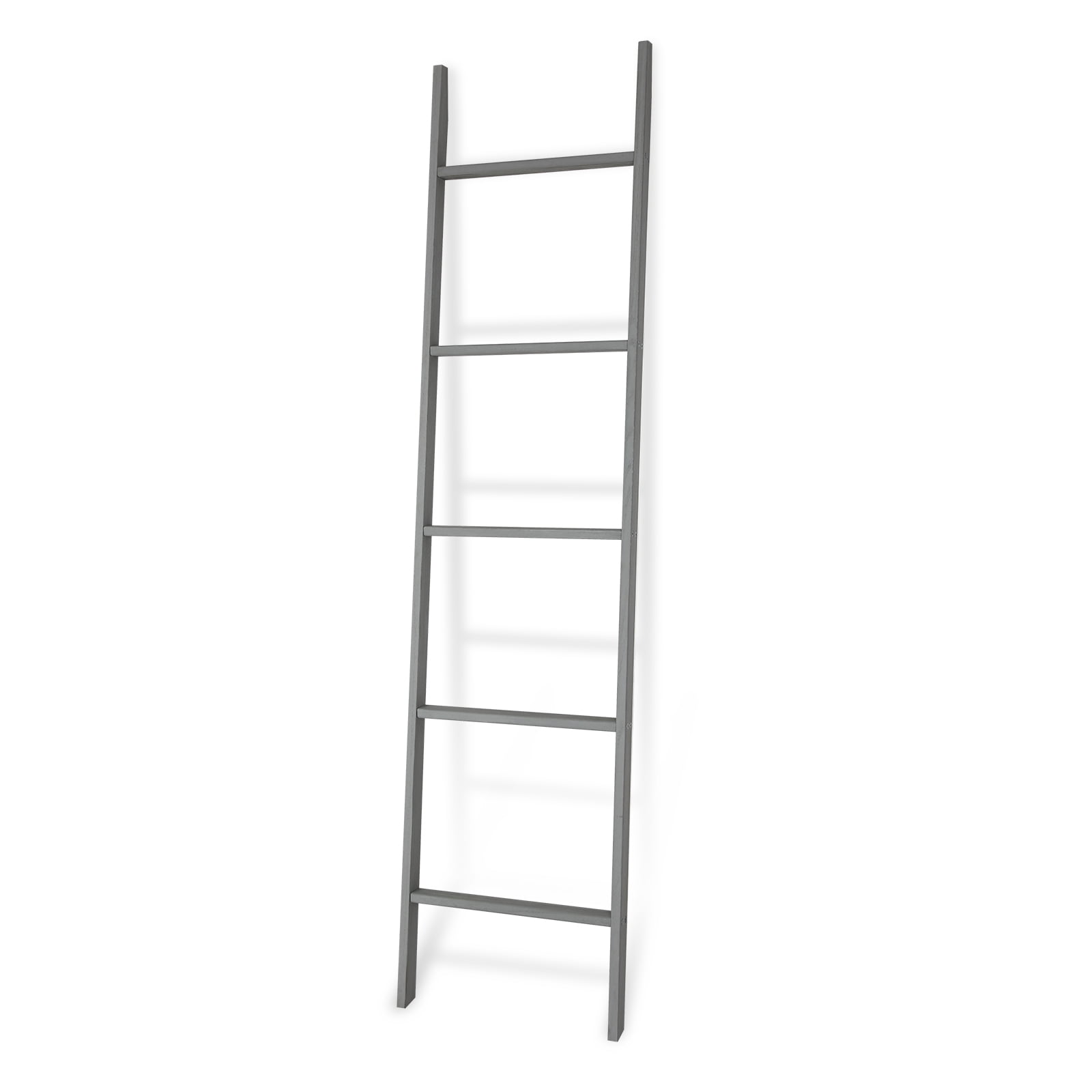 Fionafurn 5-Tier Blanket & Towel Ladder Rack Wall Mounted Wooden Shelf ...