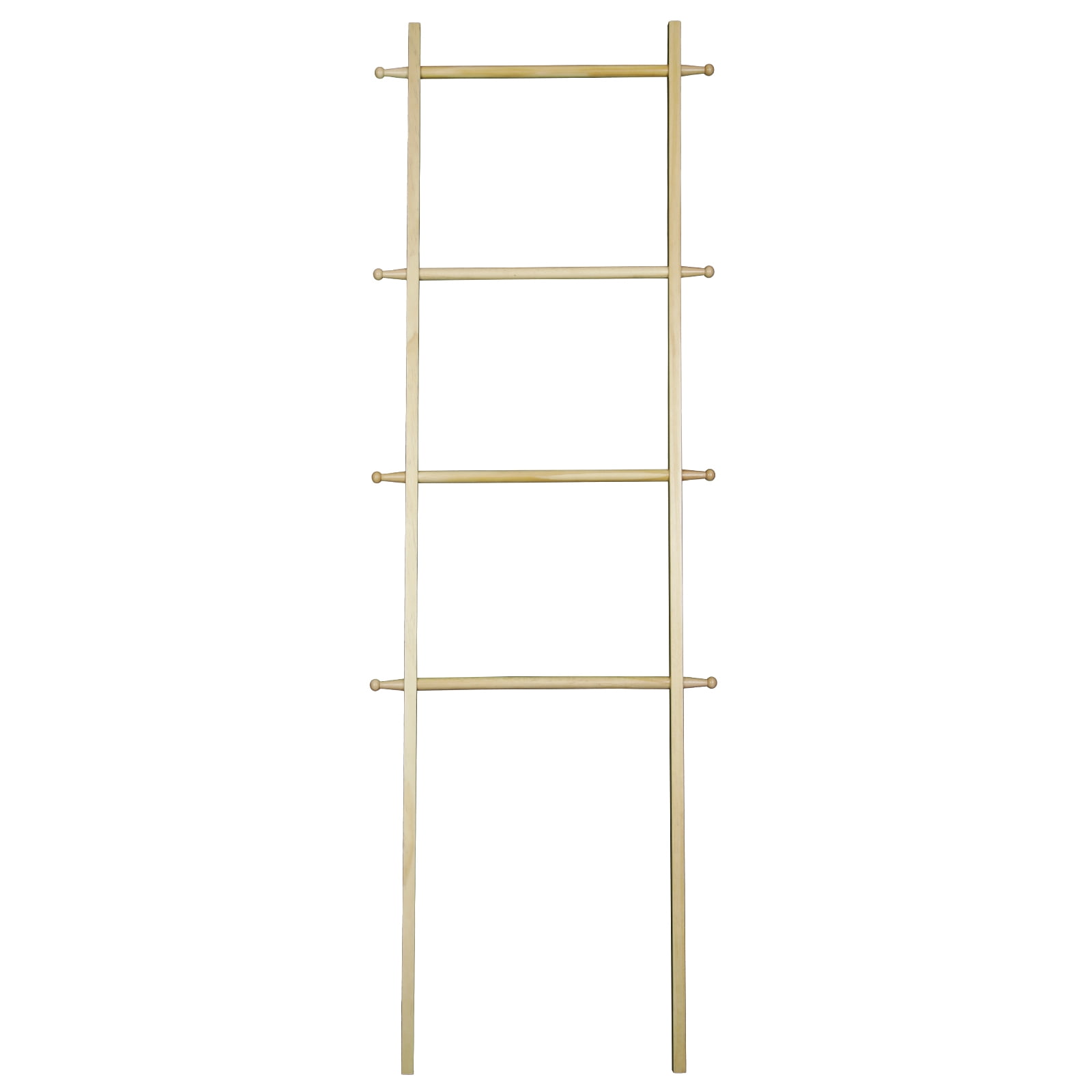 Fionafurn 59in Blanket Ladder, 4-Tier Decorative Wooden Holder ...