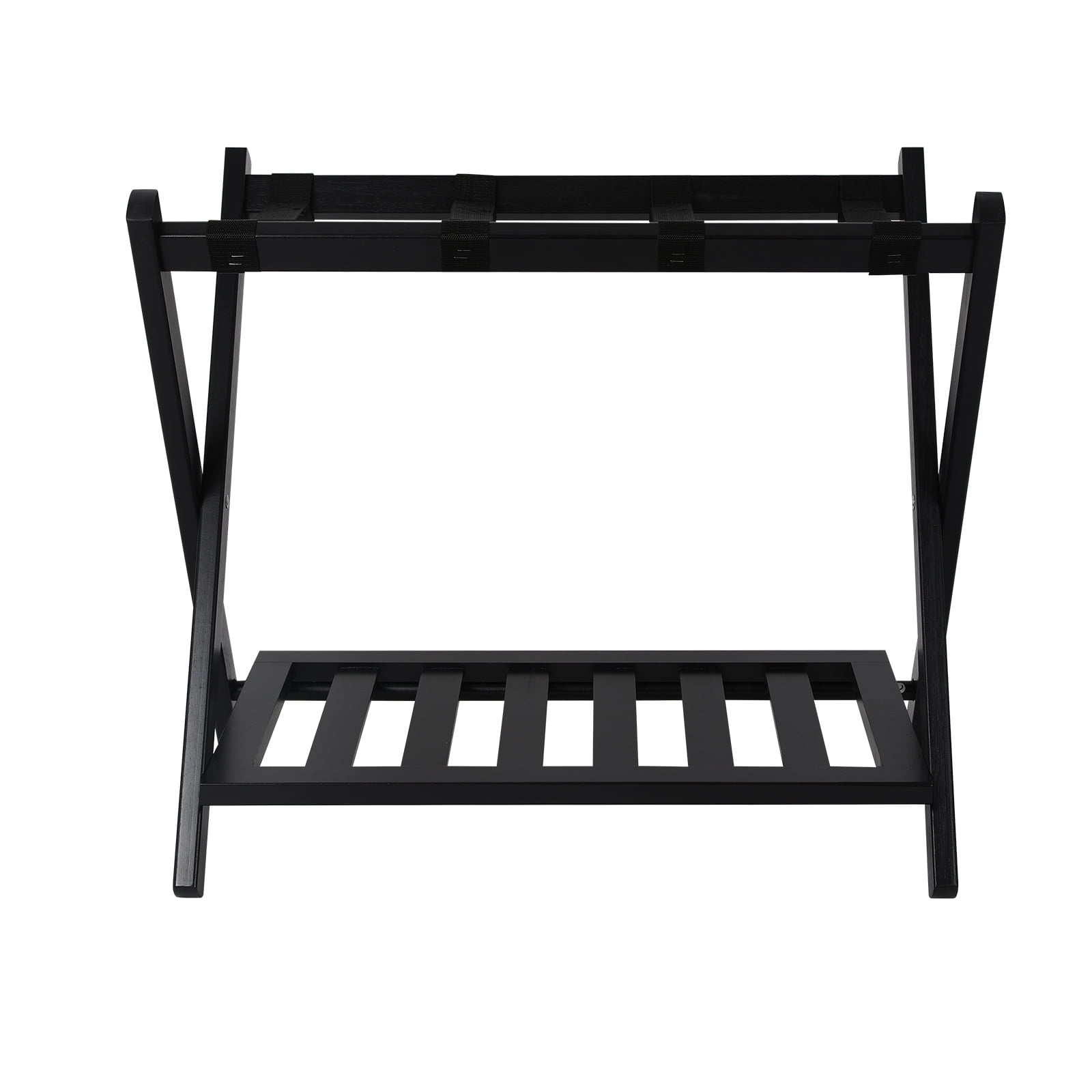Fionafurn Folding Luggage Rack With Shelf, Travel Suitcase Shoe Storage ...
