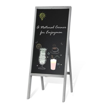 Excello Global Products Sandwich Board Sidewalk Chalkboard Sign 40x23 ...