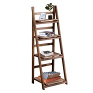 Fionafurn A-Shaped 4-Tier Bookshelf, Modern Wooden Ladder Shelf Open ...