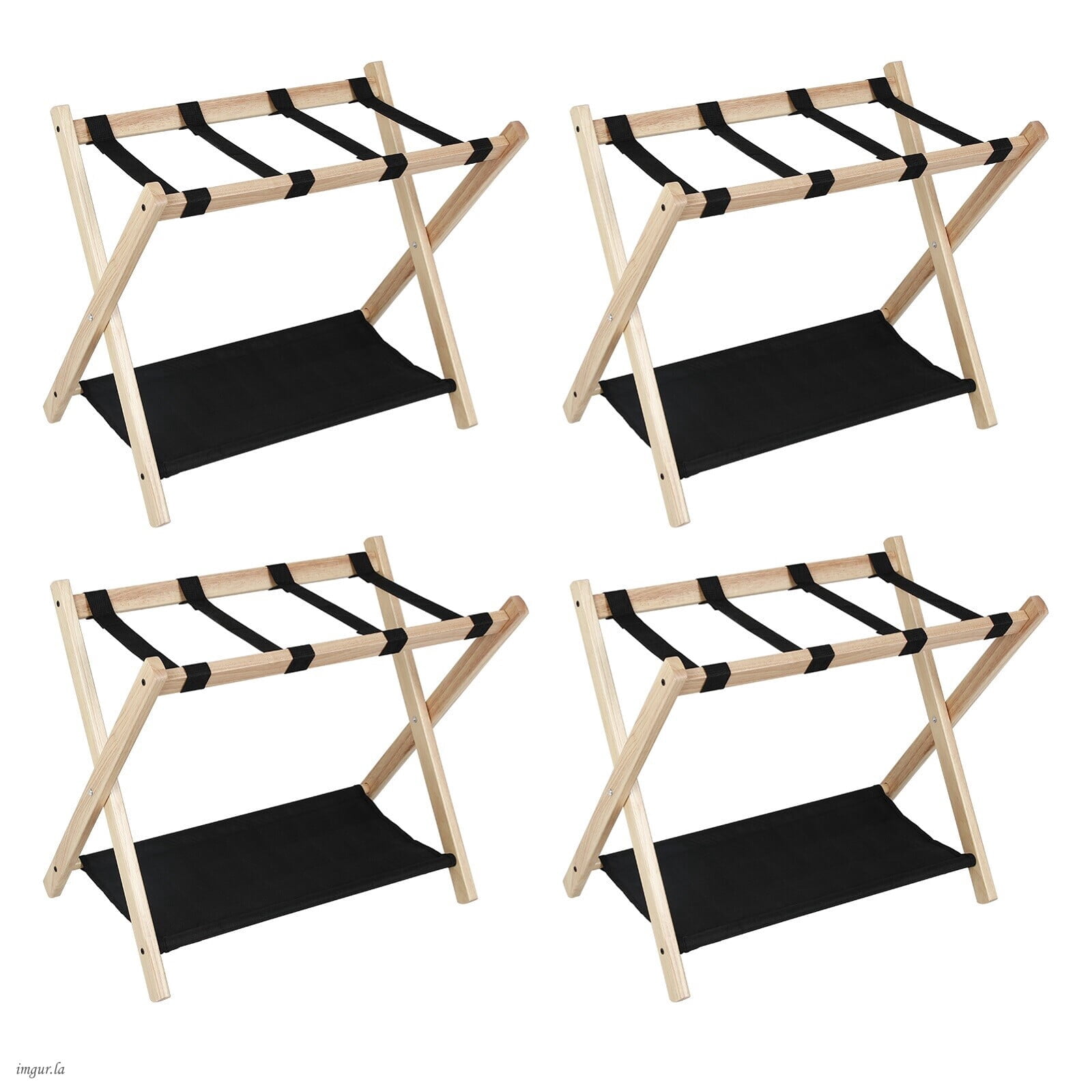 Fionafurn Set of 4 Foldable Luggage Racks for Easy Storage, Hotel ...