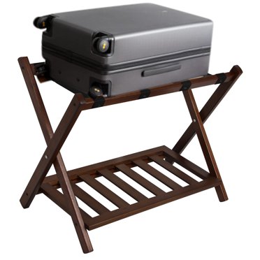 Heavy Duty 30" Extra Wide Luggage Rack - Walnut - Walmart.com