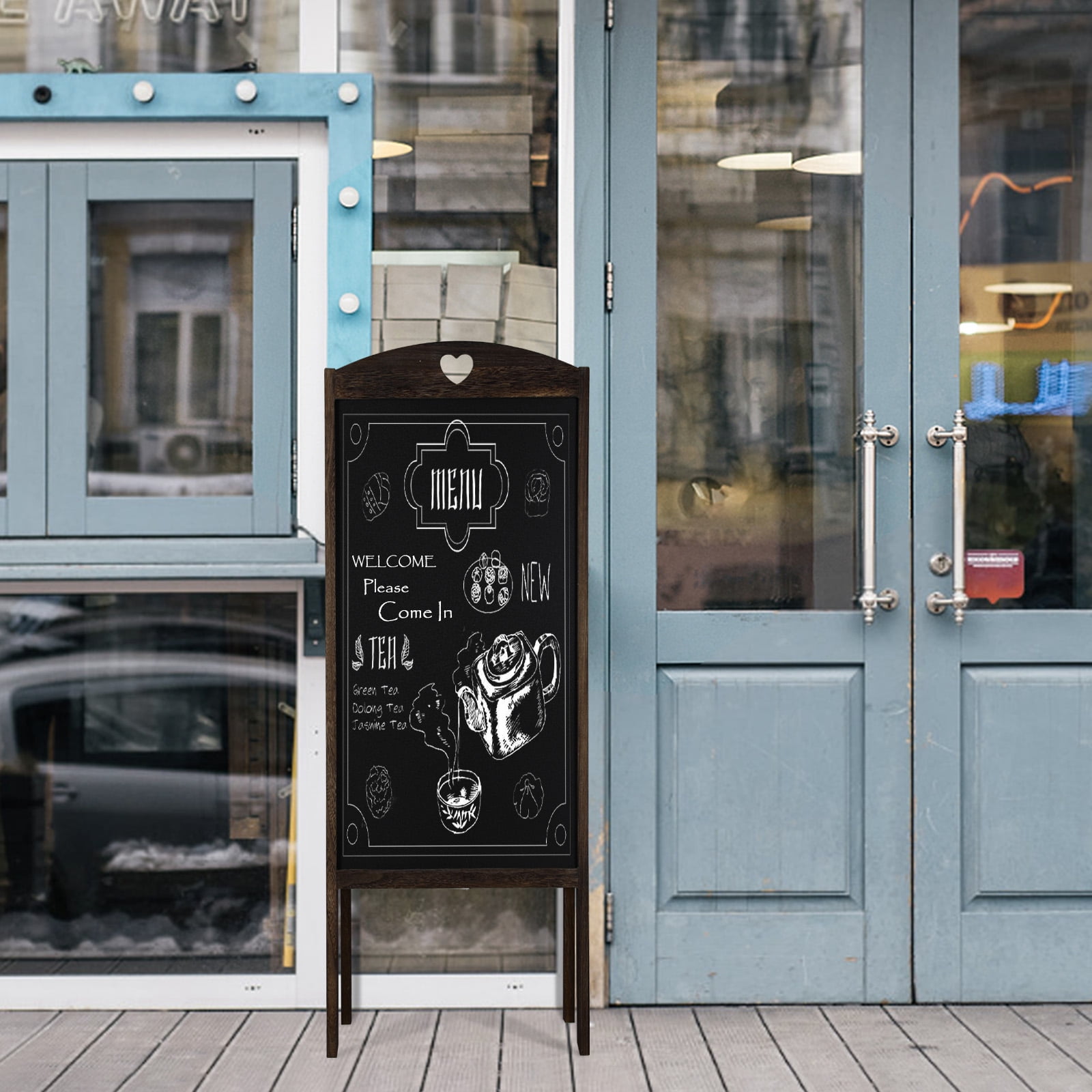 Fionafurn Wood Magnetic Free Standing Chalkboard A Frame Menu Message ...