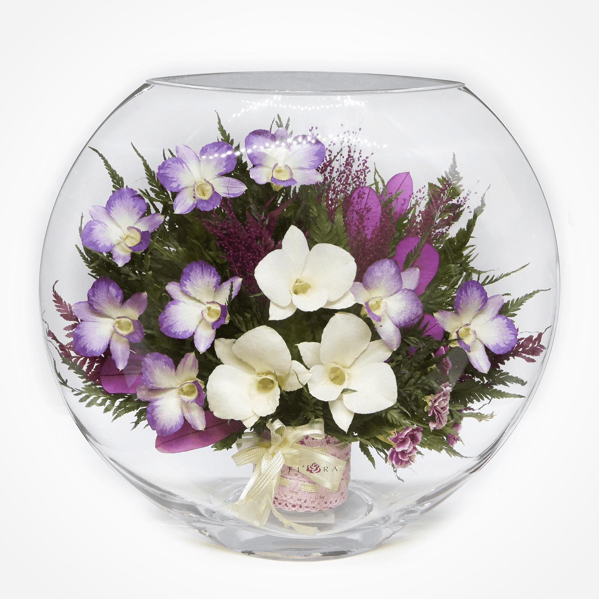 Fiora Flower Long-Lasting Orchids in a Large Glass Vase - Walmart.com
