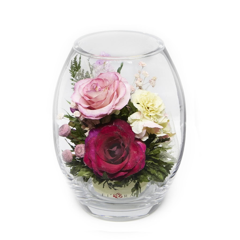 Fiora Flower Long-Lasting Purple and Pink Roses and Hydrangea in a ...