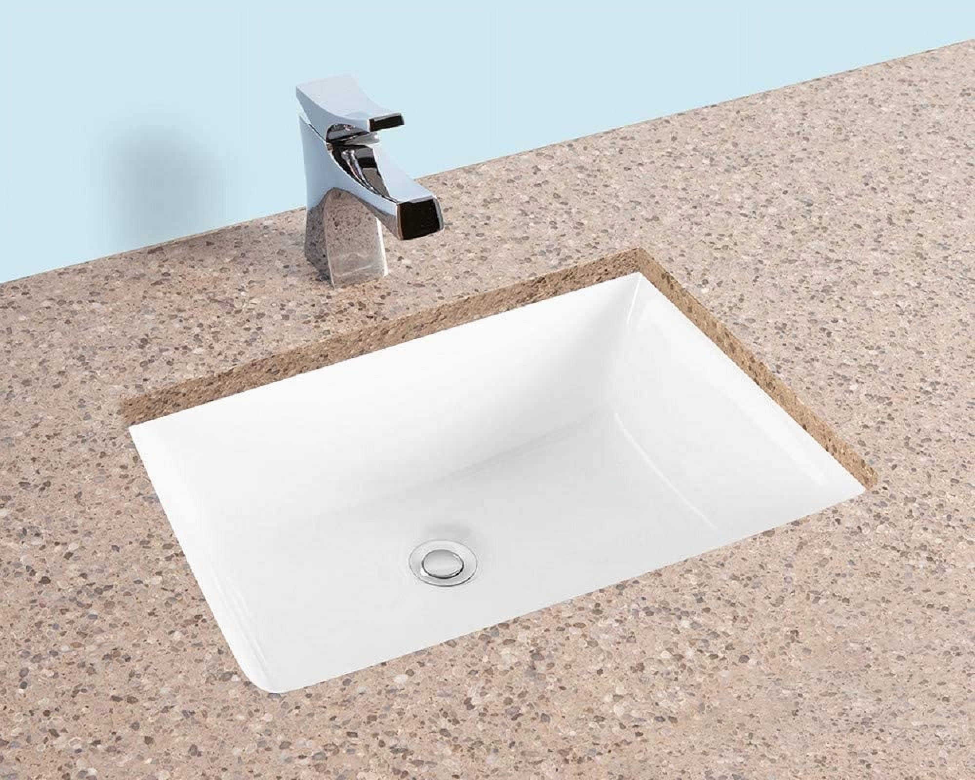 Fiore 2015, 20''x15'' Rectangle Undermount Bathroom Sink w/Concealed ...