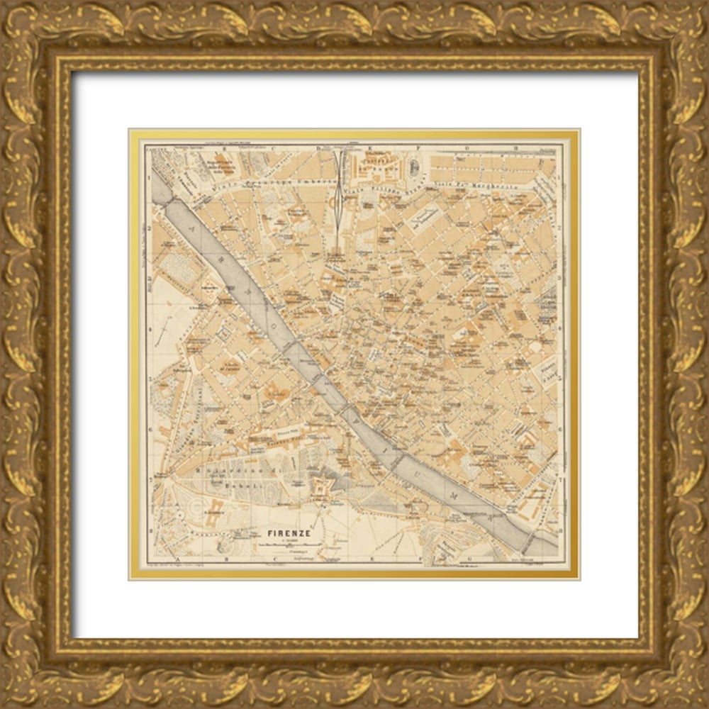 Fiore, Lorenzo 20x20 Gold Ornate Wood Framed with Double Matting Museum ...