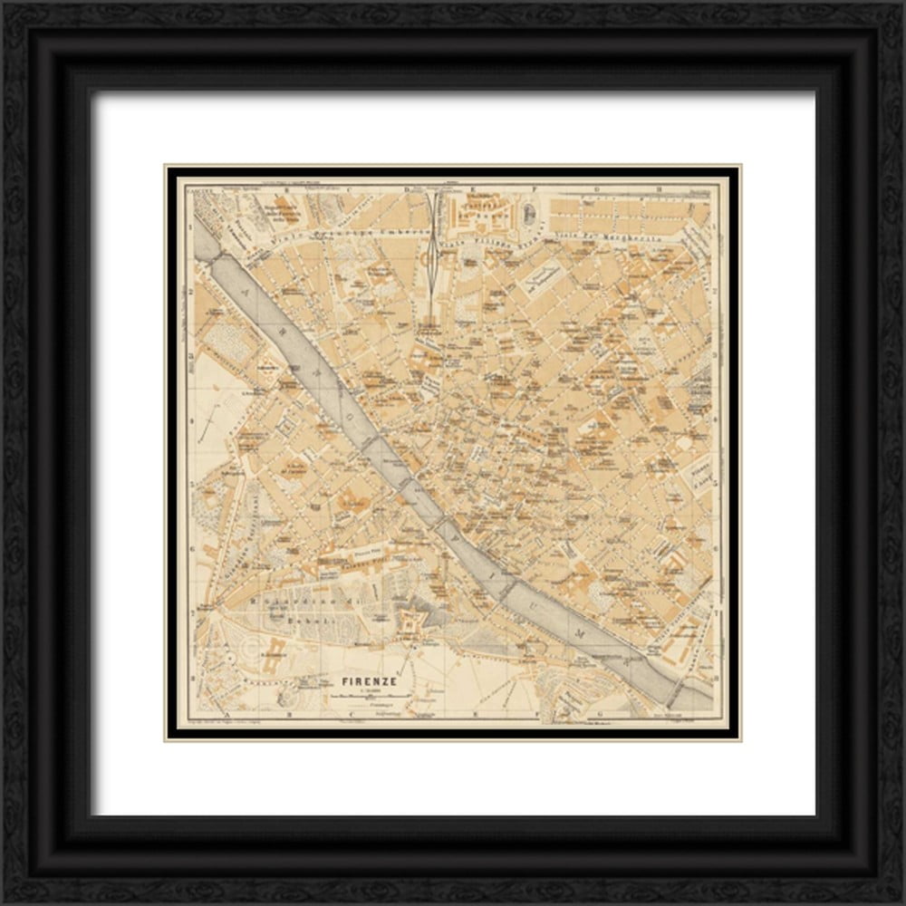 Fiore, Lorenzo 26x26 Black Ornate Wood Framed with Double Matting ...