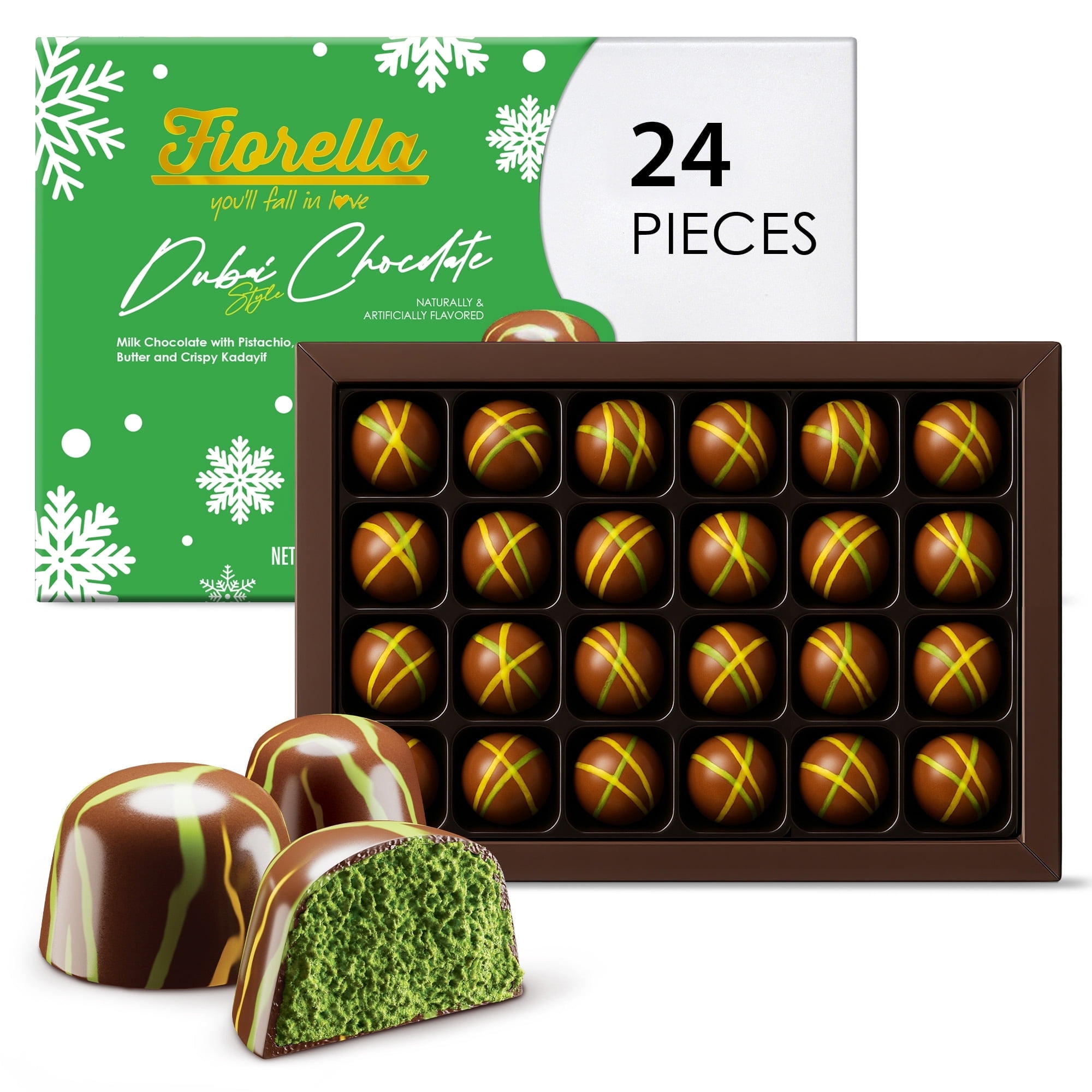 Fiorella Dubai Chocolate Truffles Holiday Edition Gift Box – Milk ...