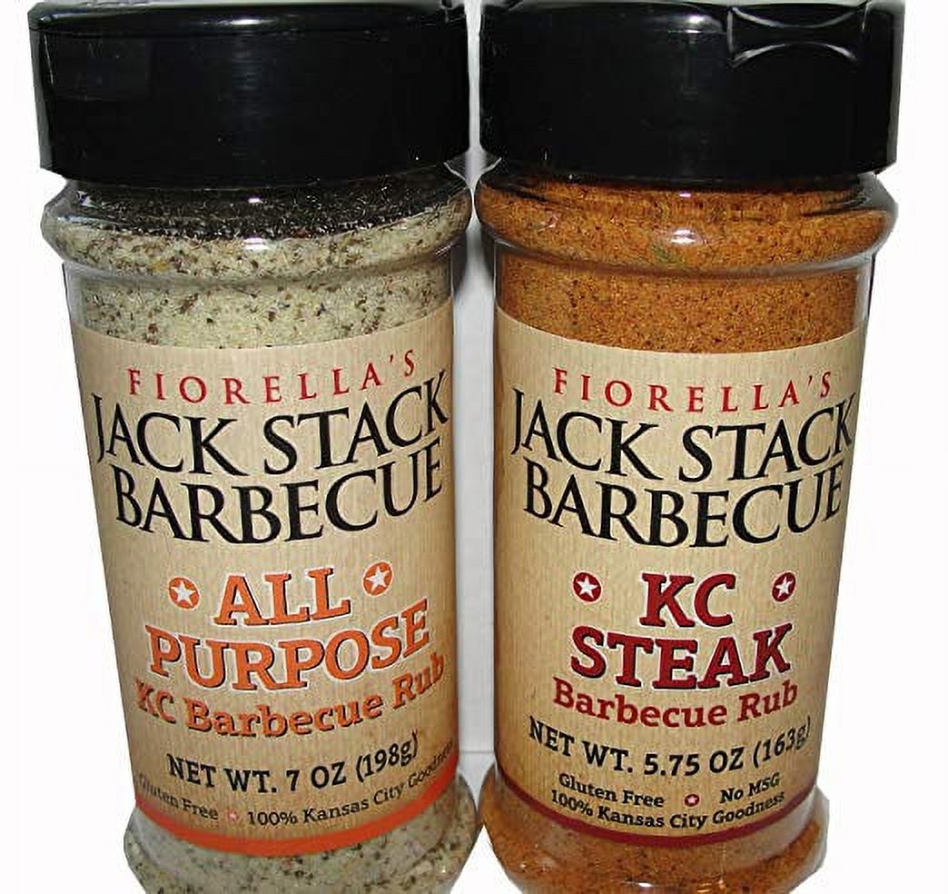 Fiorella's Jack Stack Barbecue All Purpose BBQ Rub 7 Oz, KC Steak Rub 5 ...