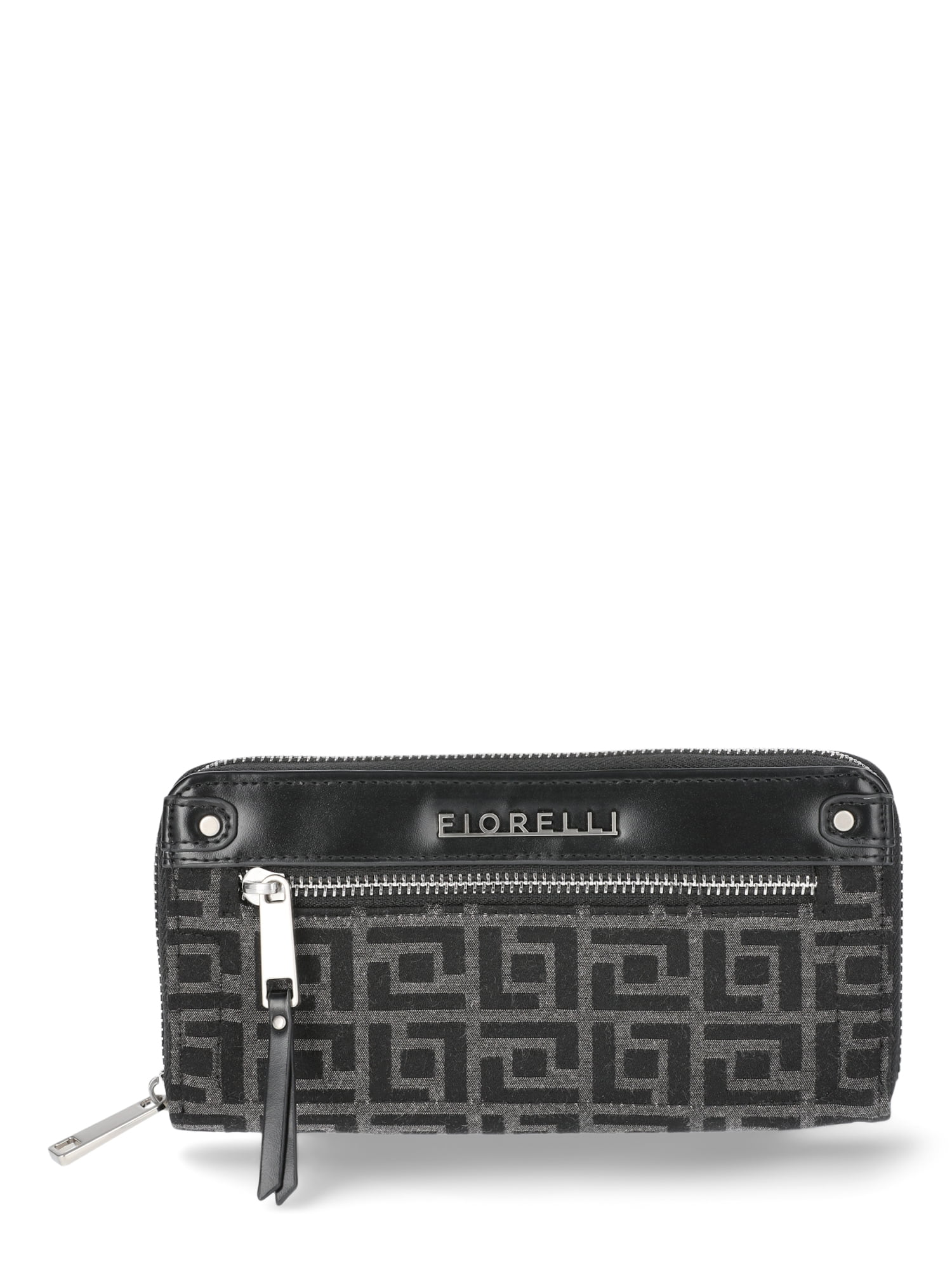 Fiorelli Women’s Kate Large Zipper Wallet, Black Jacquard - Walmart.com