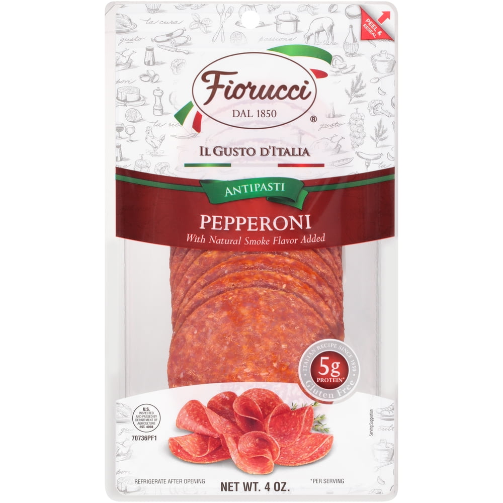 Fiorucci Pre-Sliced Pepperoni, 4 Ounces, 8 Slices per Pack - Walmart.com