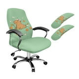 SCRAWLGOD Comfortable Office Chair Cover with Arm Rest Covers Removable ...