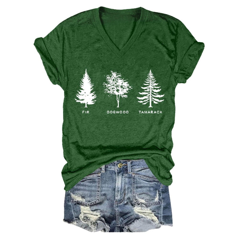 Fir Dogwood Tamarack T-Shirt Flower Graphic T-Shirt Unisex for Crewneck ...