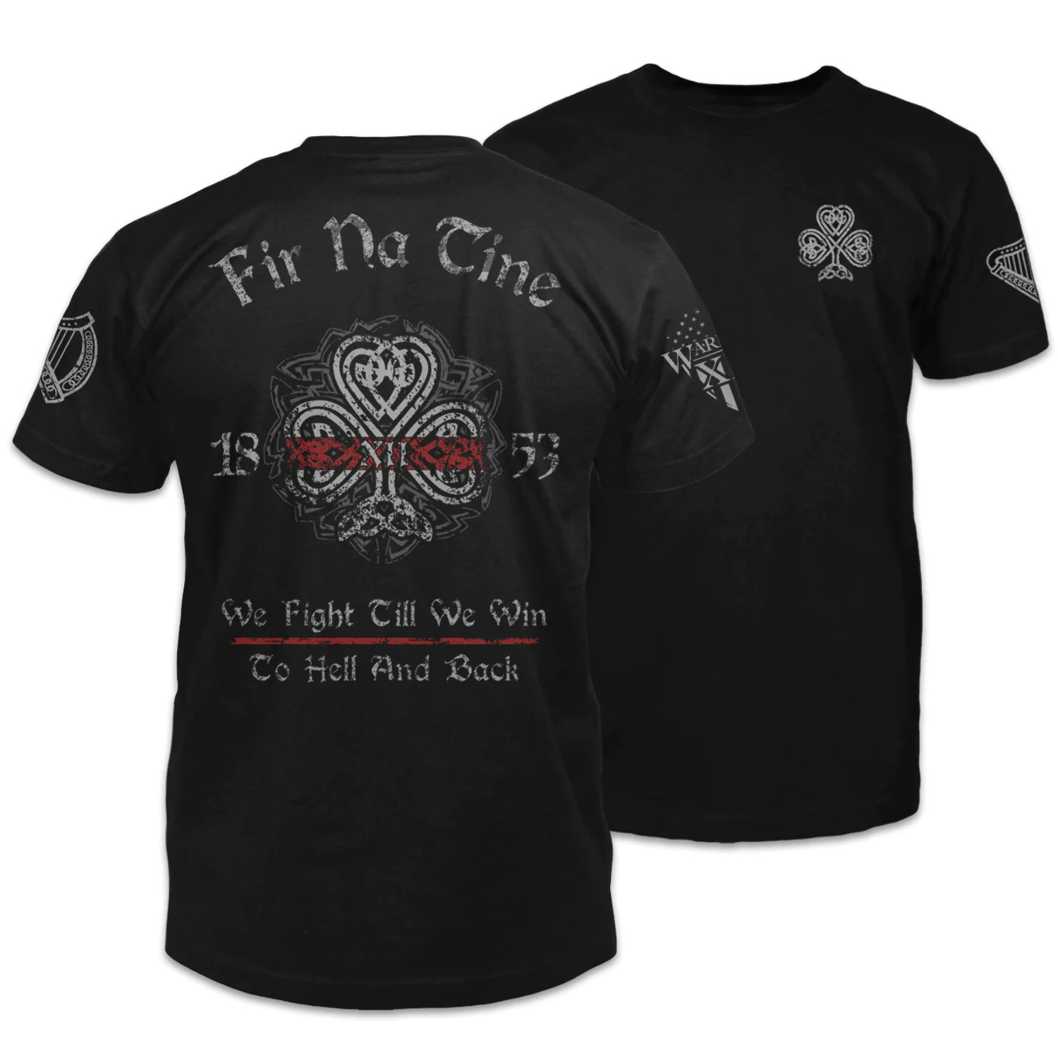 Fir Na Tine T-Shirt Patriotic Tribute Tee | American Pride Veteran Support Shirt | 100% Cotton ...