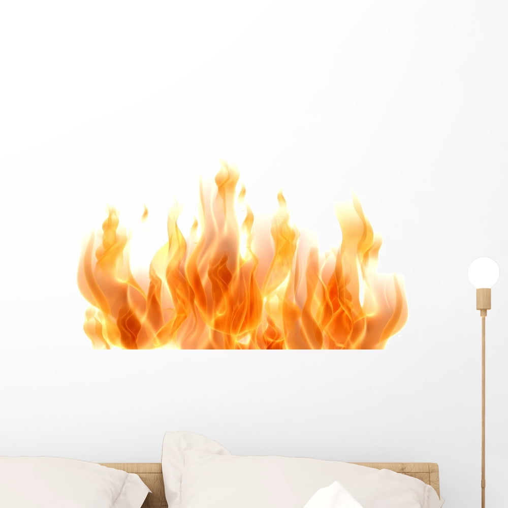 Wallmonkeys 3D Fire Flames Wall Decal, Peel & Stick Vinyl Graphic ...