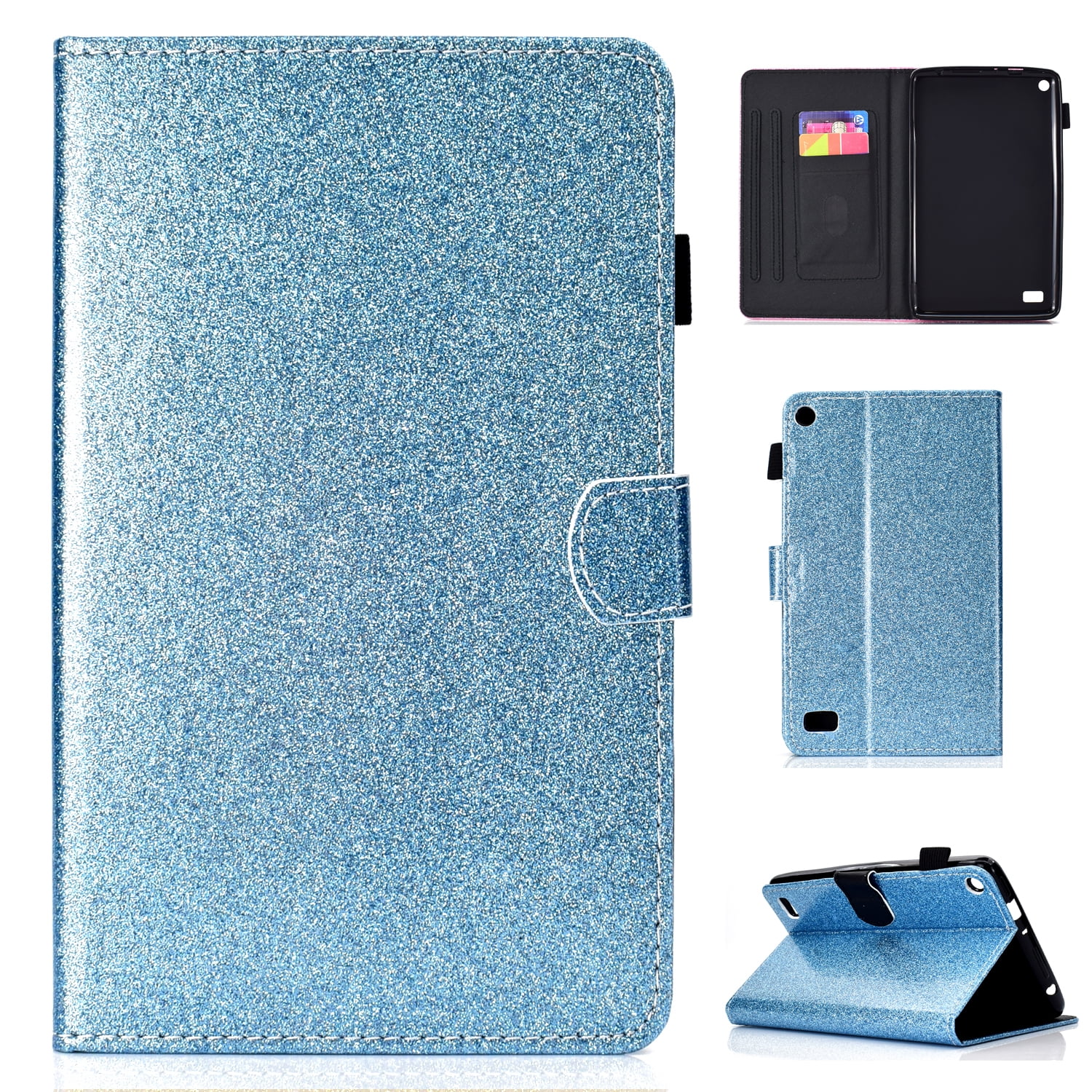 Fire 7 2015 Case (5th Generation ONLY), Allytech Glitter Leather Slim ...